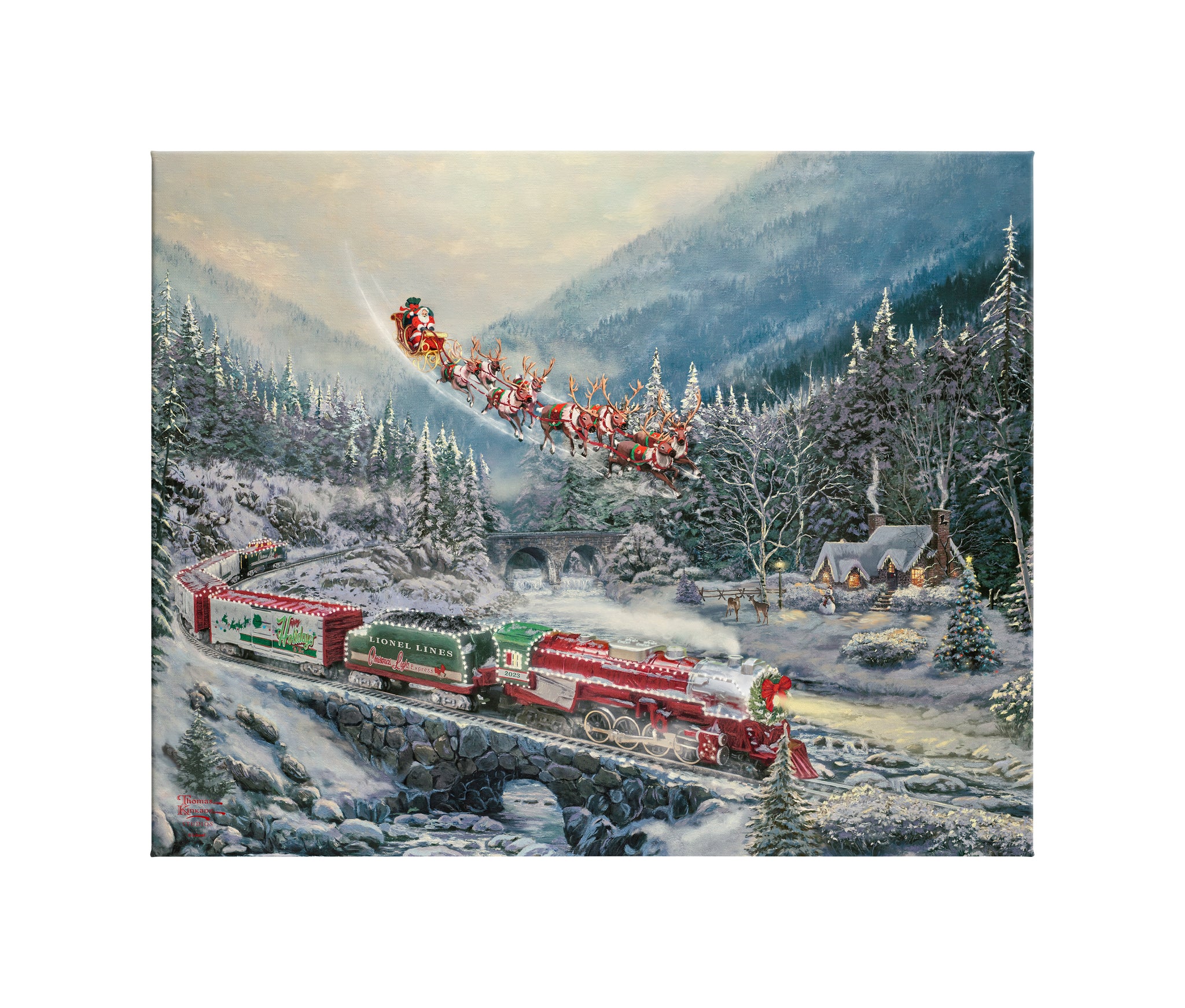 Christmas Light Express - 24" x 30" Gallery Wrapped Canvas – Thomas ...