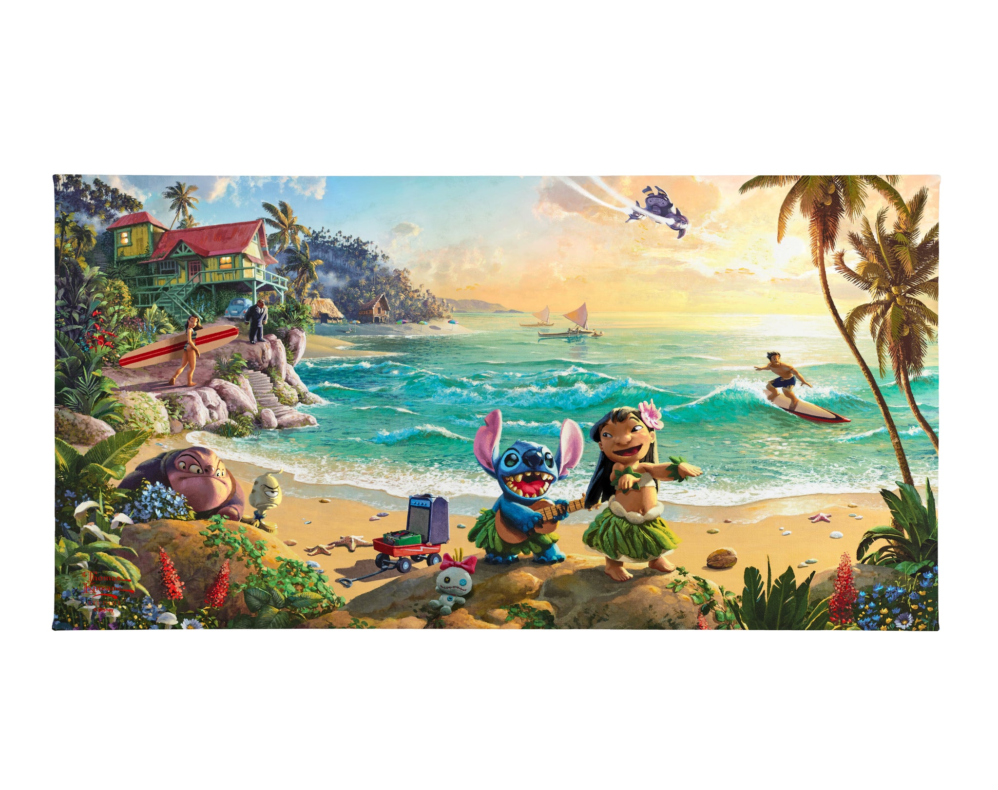 Disney Lilo & Stitch - 16" x 31" Gallery Wrapped Canvas – Thomas ...