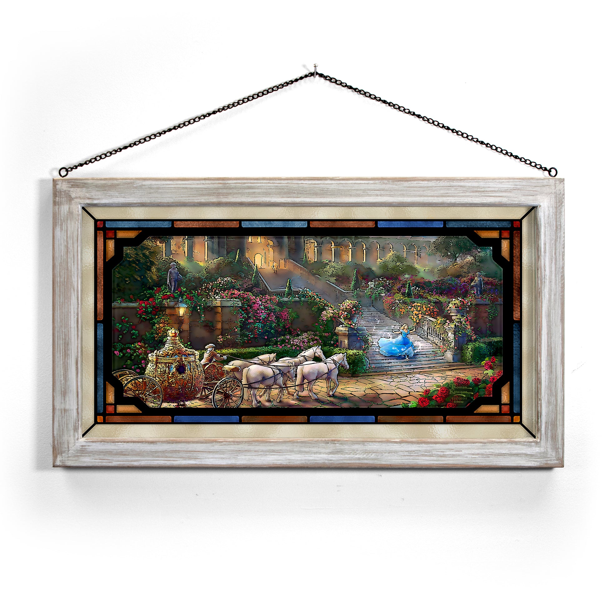 Disney Clock Strikes Midnight - 13" x 23" Stained Glass Art – Thomas ...