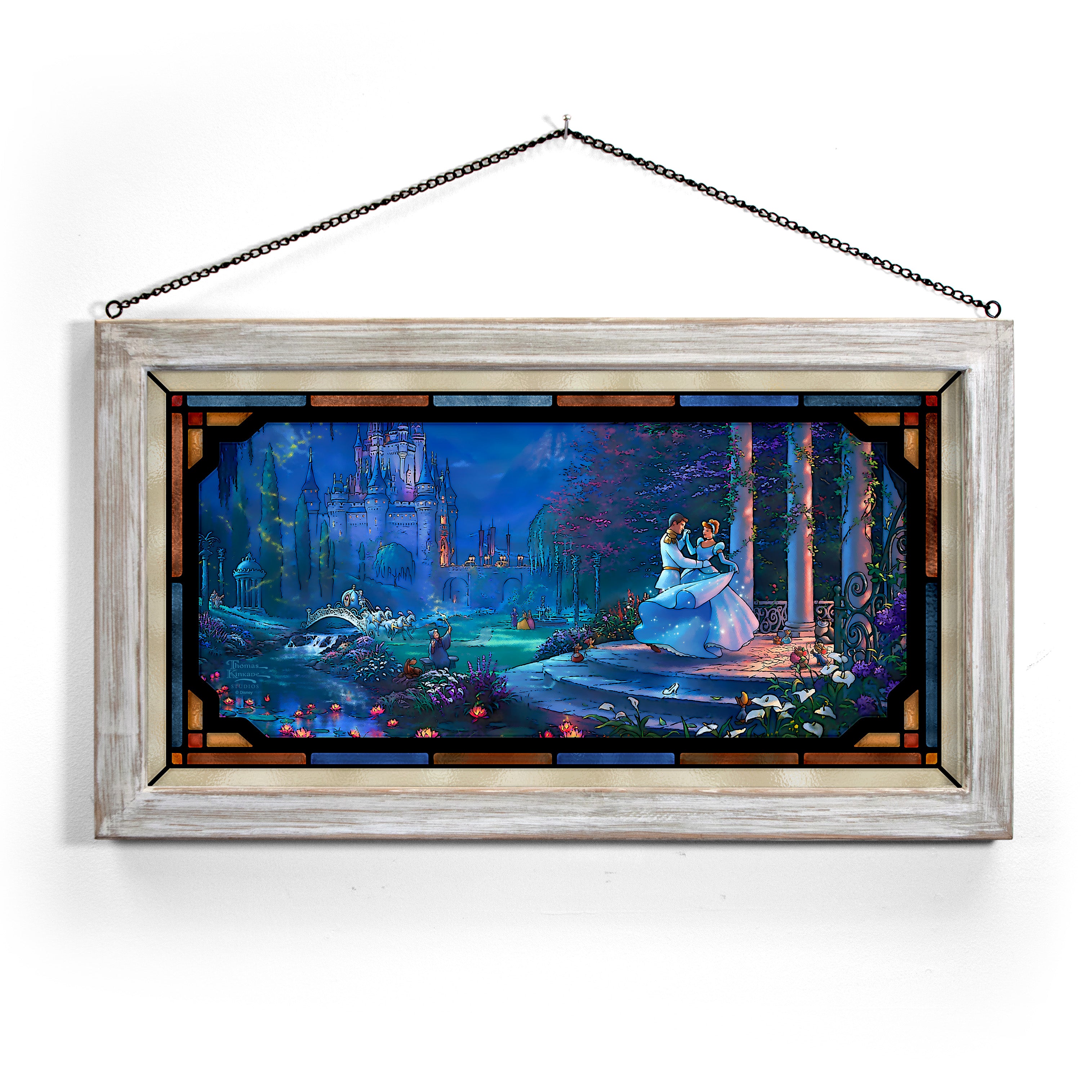 Disney Cinderella Dancing in the Starlight - 13" x 23" Stained Glass A ...