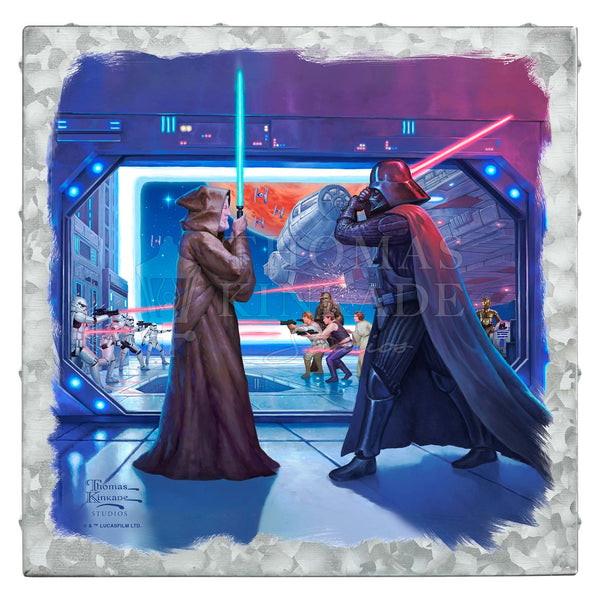 Obi-Wan's™ Final Battle - 14" x 14" - Metal Box Art – Thomas Kinkade ...
