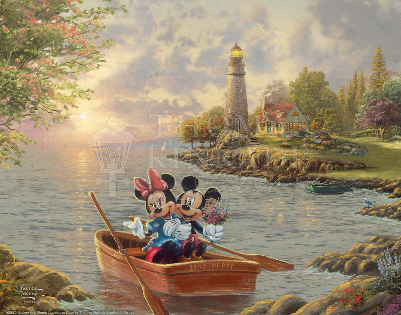 Disney Mickey and Minnie Lighthouse Cove - Art Prints – Thomas Kinkade ...