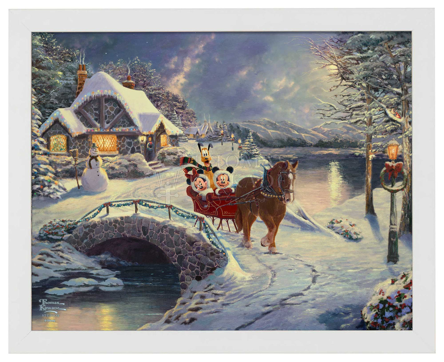 Disney Mickey and Minnie Evening Sleigh Ride - Art Prints – Thomas ...