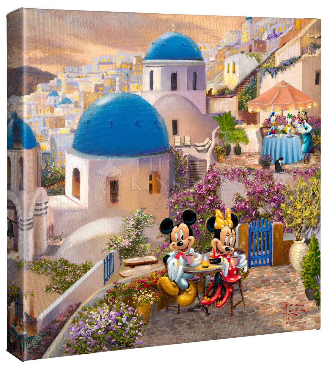 Disney Mickey and Minnie in Greece - 14" x 14" Gallery Wrapped Canvas ...