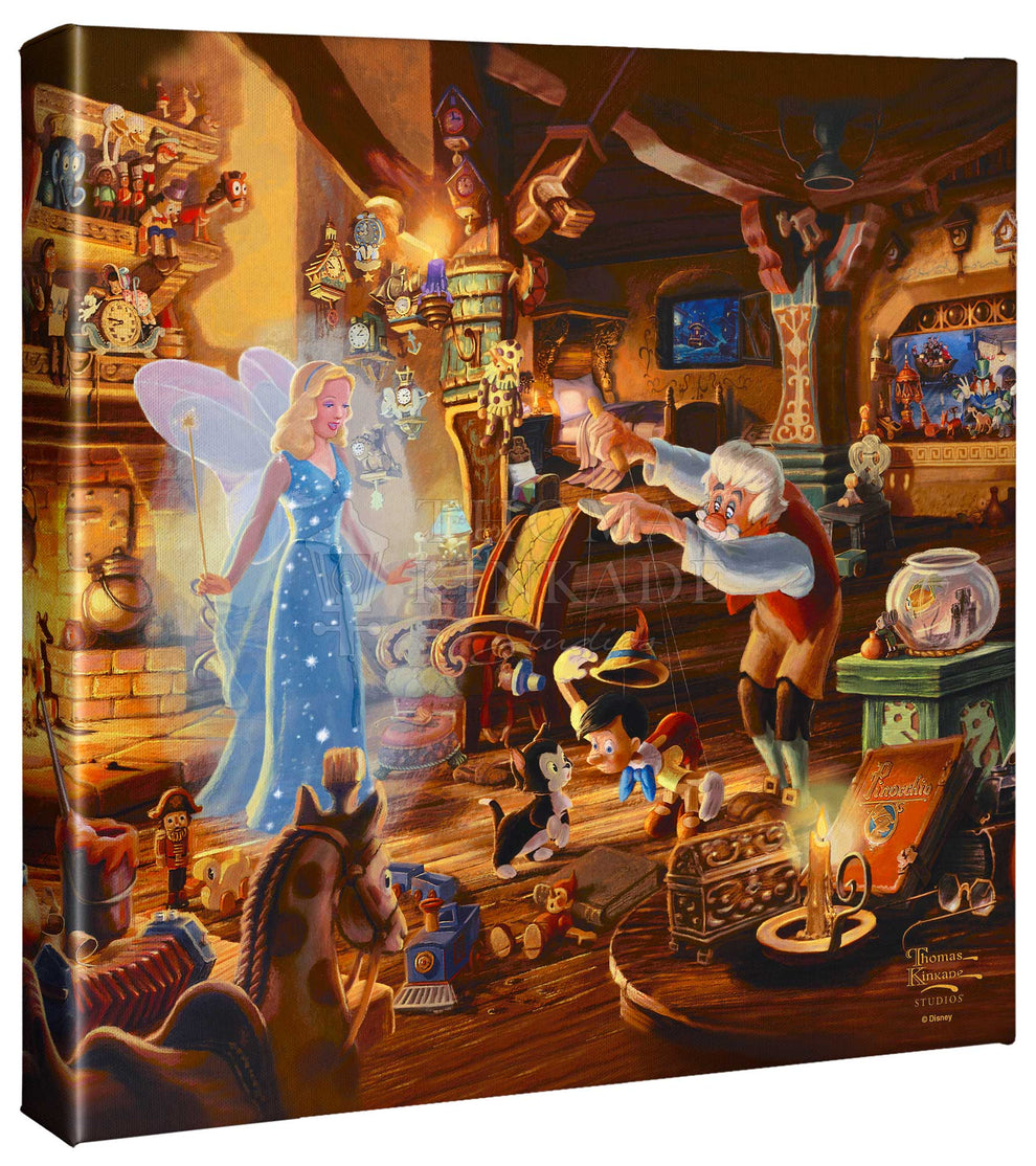 Disney Geppetto's Pinocchio - 14" x 14" Gallery Wrapped Canvas Gallery ...