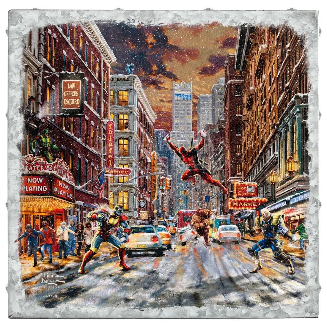 Deadpool - Snow Day - 14" x 14" Metal Box Art – Thomas Kinkade Studios