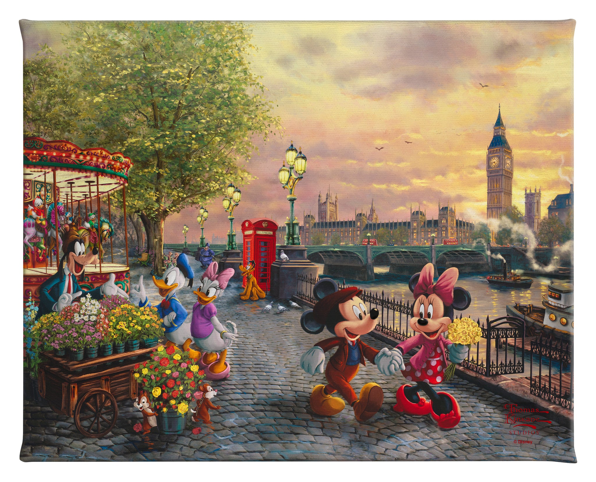 Disney Mickey and Minnie in London - 8" x 10" Gallery Wrapped Canvas ...