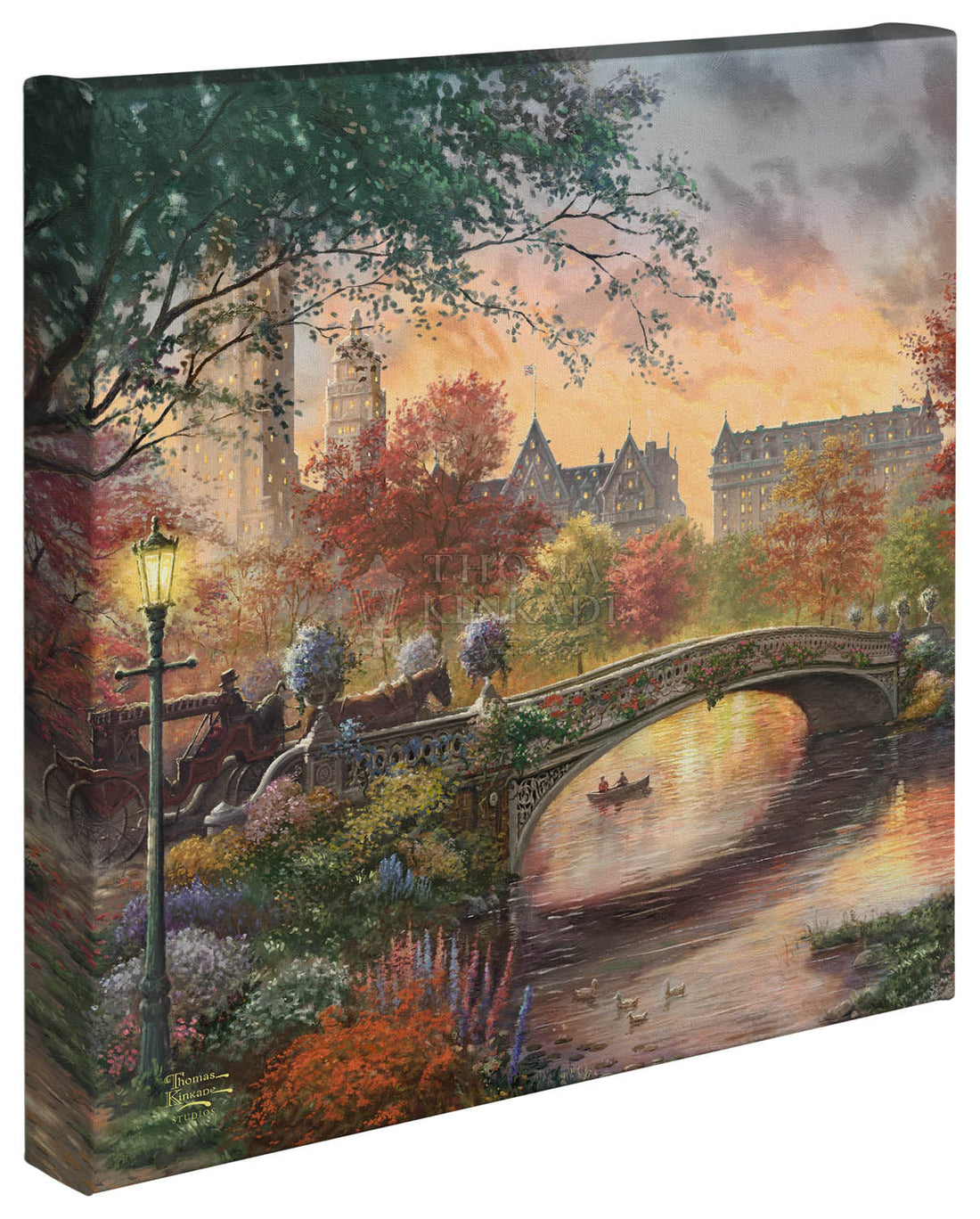 Autumn in New York - 14" x 14" Gallery Wrapped Canvas – Thomas Kinkade ...