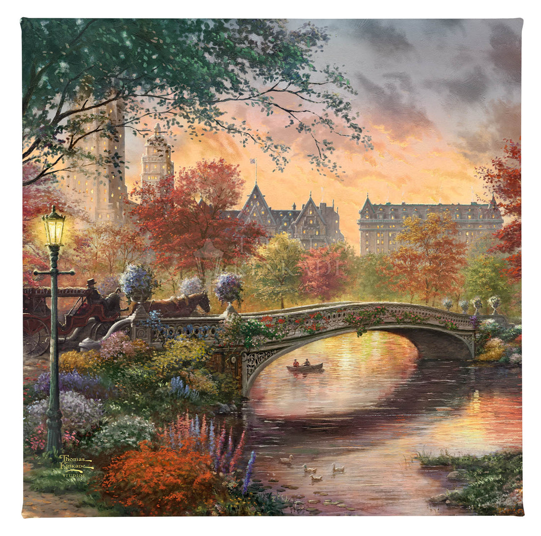 Autumn in New York - 14" x 14" Gallery Wrapped Canvas – Thomas Kinkade ...