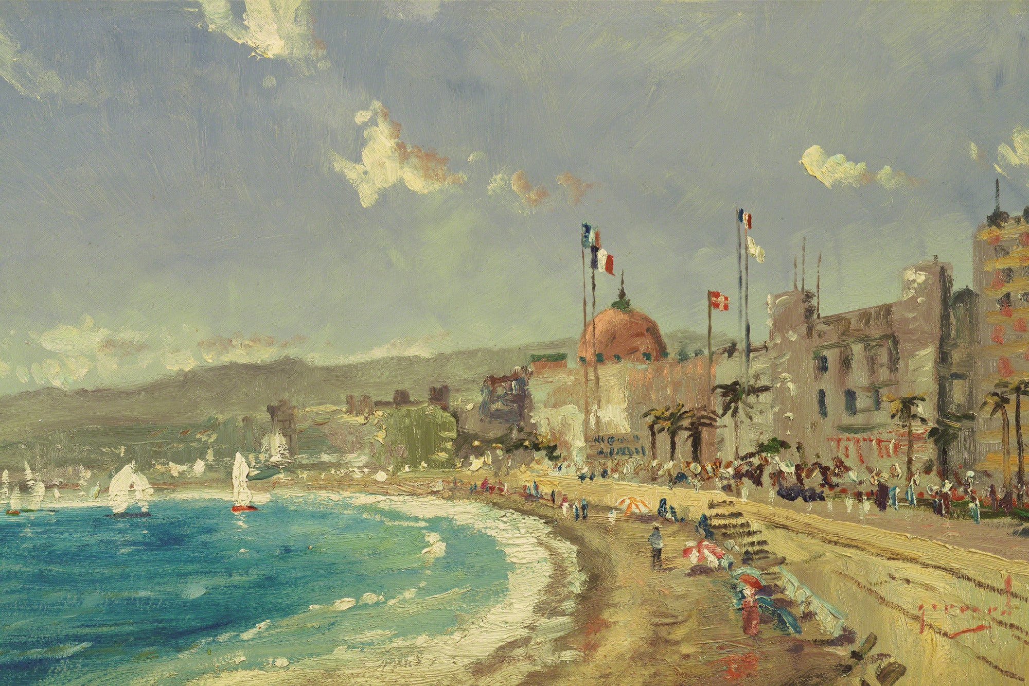 The Beach at Nice - Limited Edition Canvas – Thomas Kinkade Studios