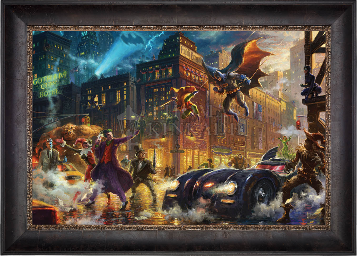 The Dark Knight™ Saves Gotham City™ - Limited Edition Canvas – Thomas ...