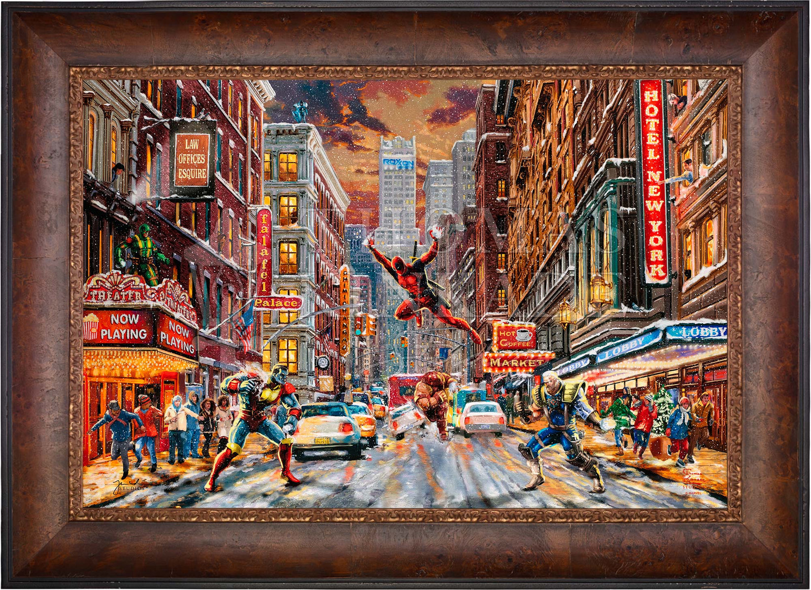 Deadpool - Snow Day - Limited Edition Canvas – Thomas Kinkade Studios