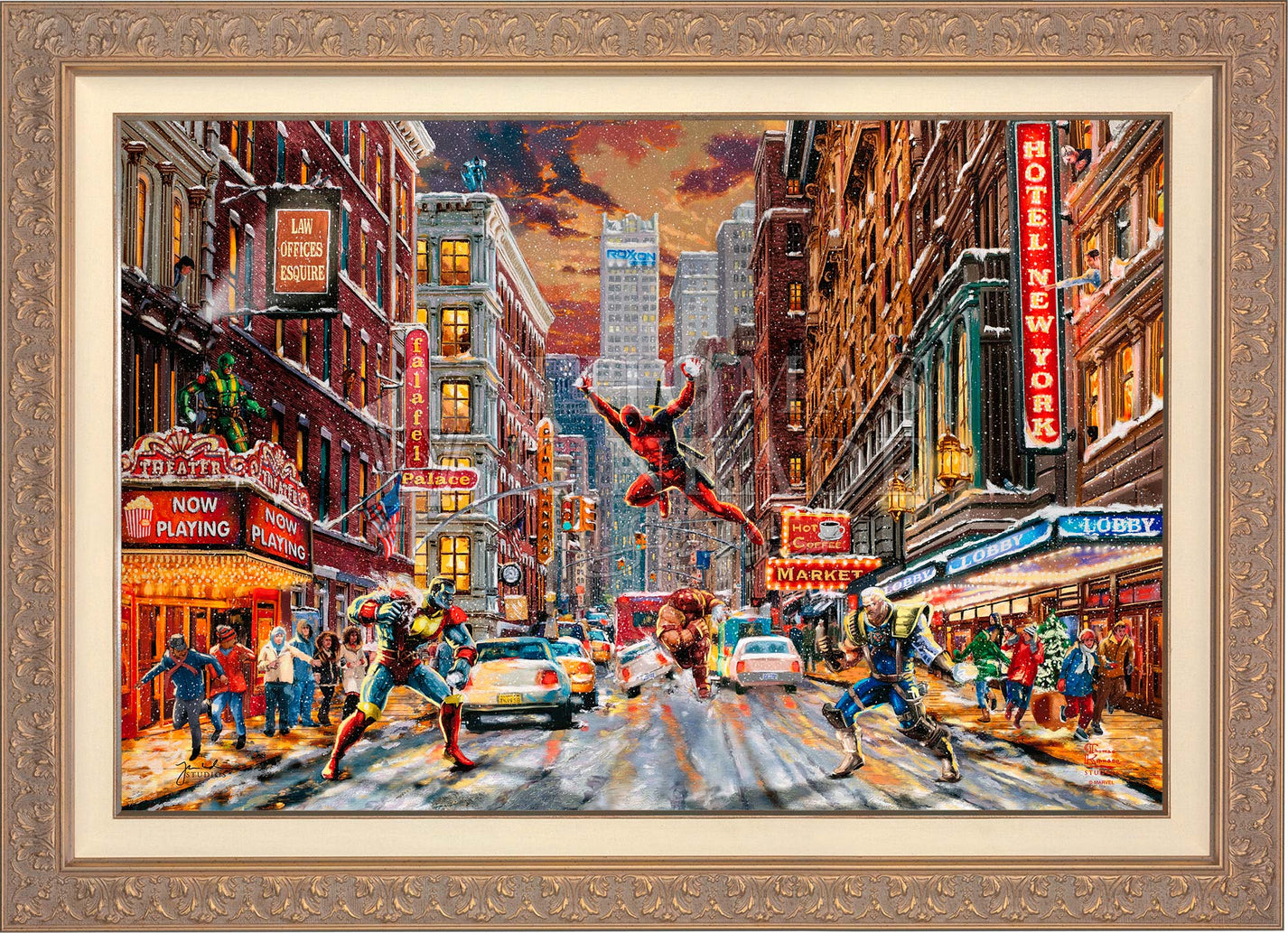 Deadpool - Snow Day - Limited Edition Canvas – Thomas Kinkade Studios