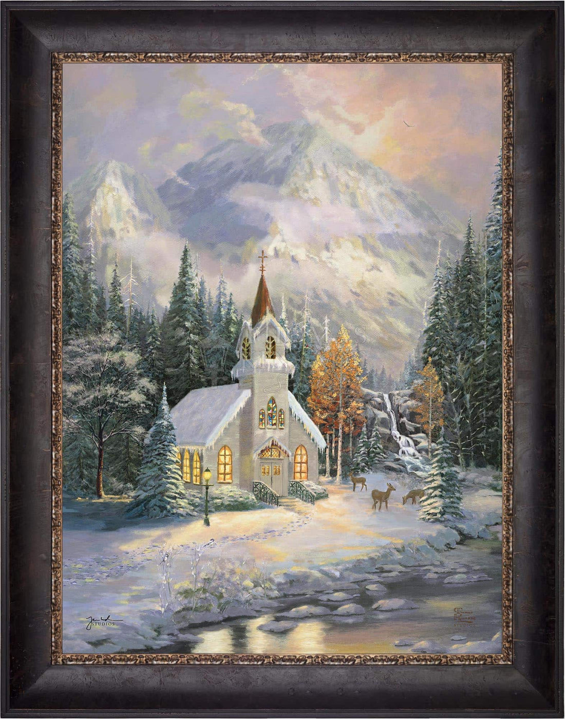 Deer Creek Chapel - Limited Edition Canvas – Thomas Kinkade Studios