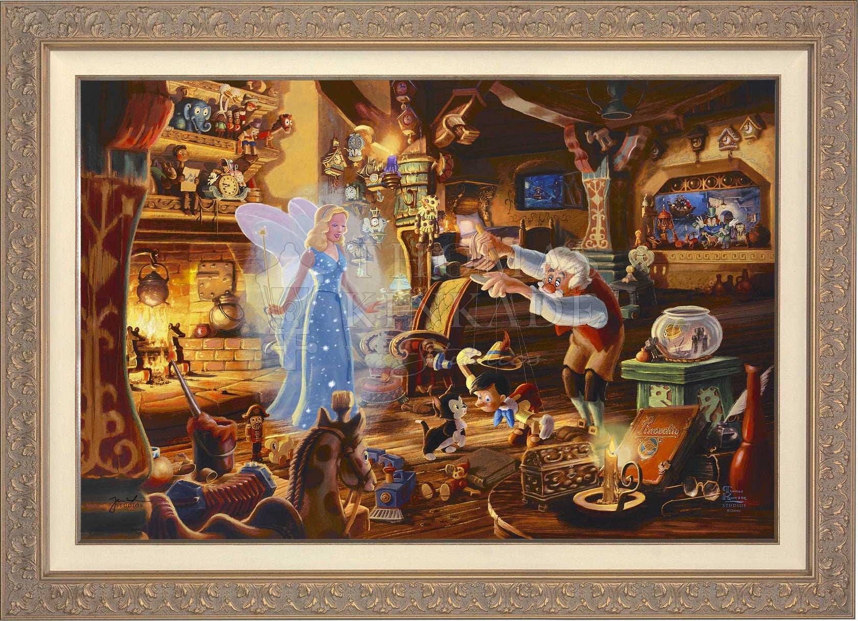 Disney Geppetto's Pinocchio - Jewel Edition Art – Thomas Kinkade Studios