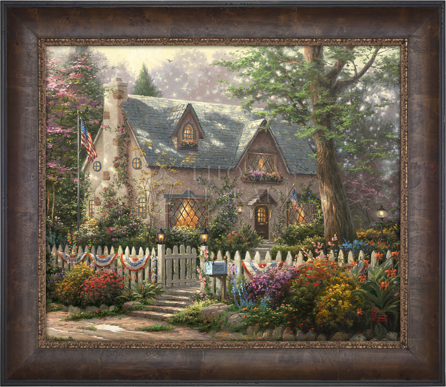 Liberty Lane Cottage - Limited Edition Canvas – Thomas Kinkade Studios