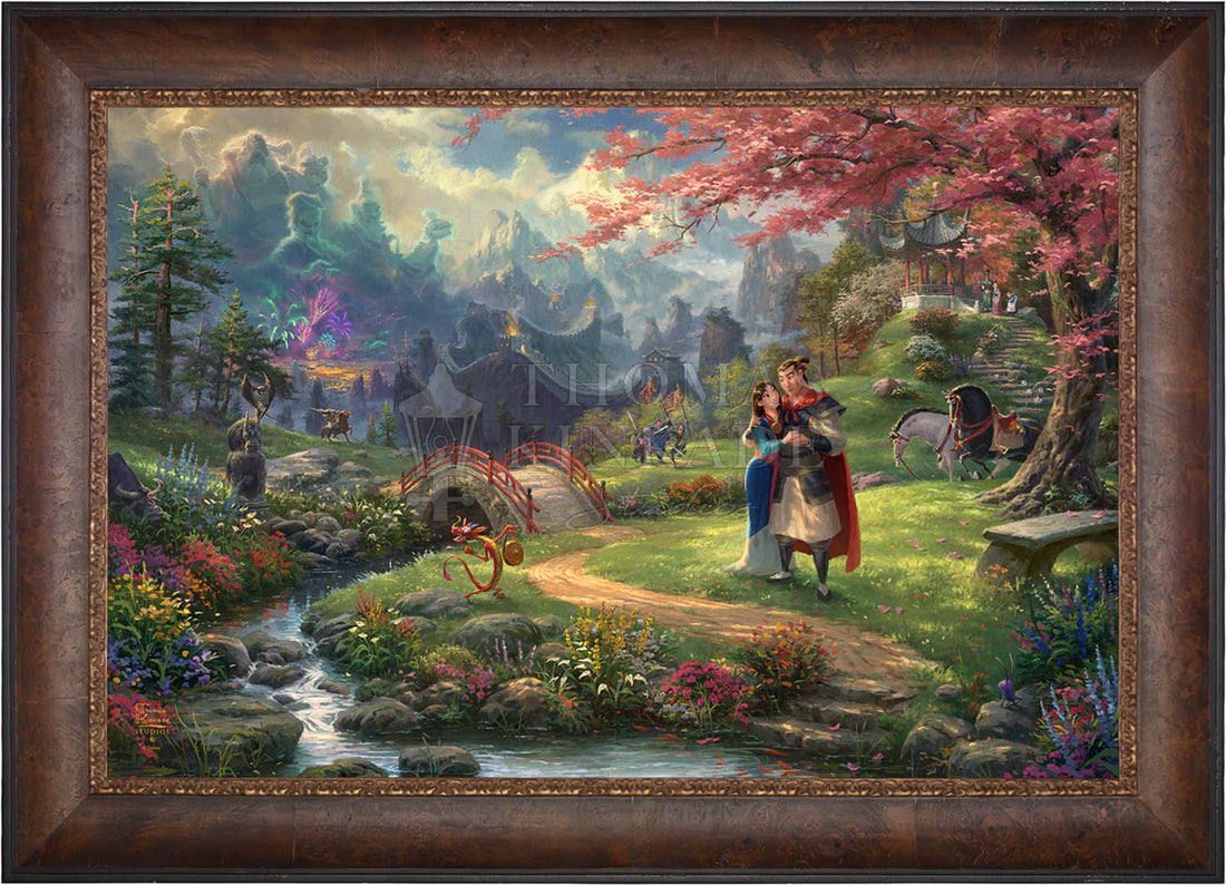 Disney Mulan Blossoms of Love - Limited Edition Canvas – Thomas Kinkade ...