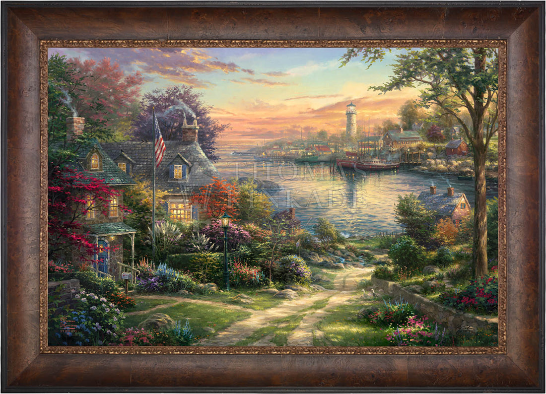 New England Harbor - Limited Edition Canvas – Thomas Kinkade Studios