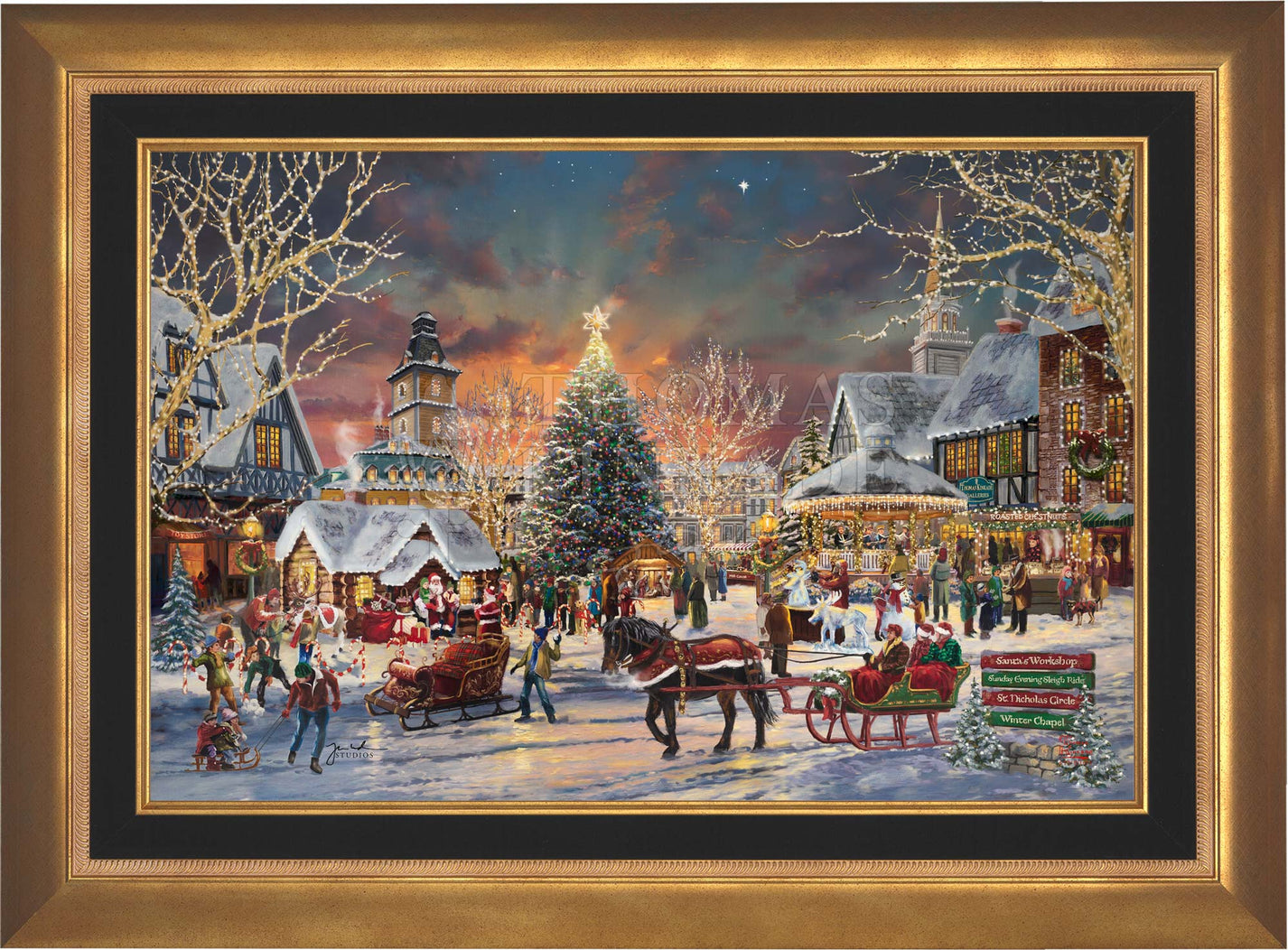 The Christmas Festival - Limited Edition Canvas – Thomas Kinkade Studios