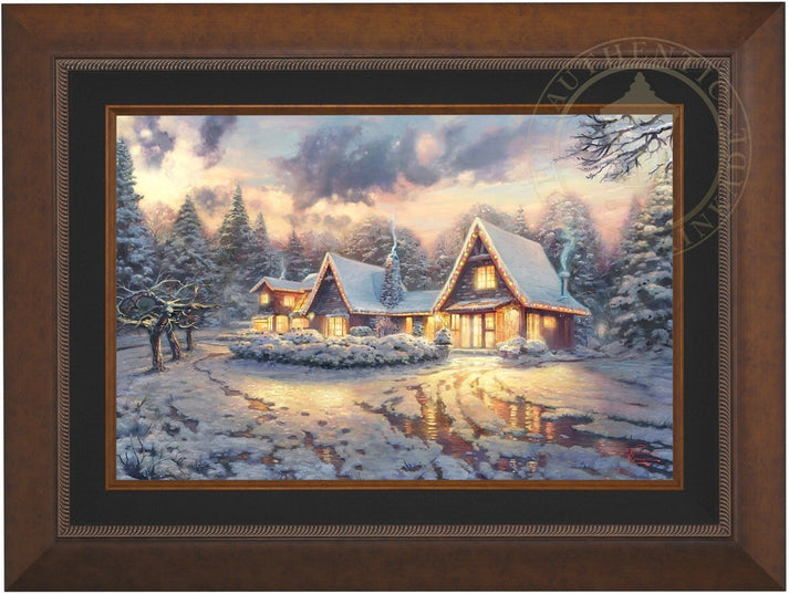 Christmas Lodge - Limited Edition Canvas – Thomas Kinkade Studios