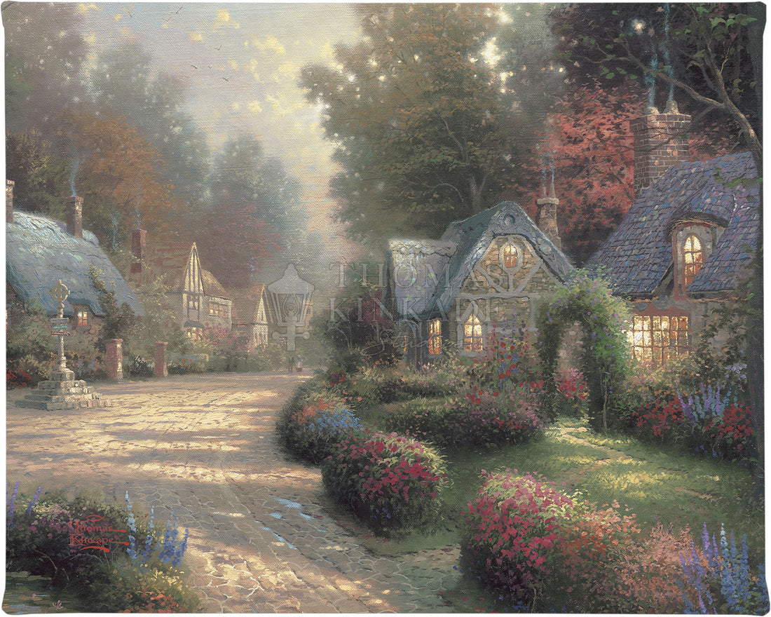 Cobblestone Lane - 8" x 10" Gallery Wrapped Canvas – Thomas Kinkade Studios