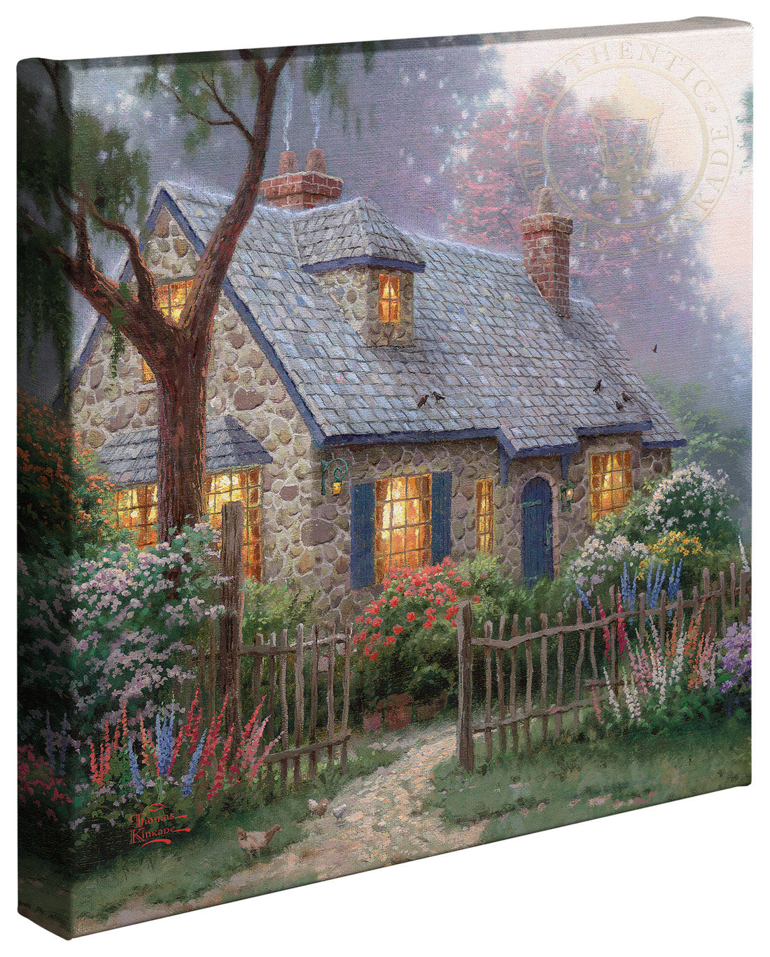 Foxglove Cottage - 14" x 14" Gallery Wrapped Canvas – Thomas Kinkade ...