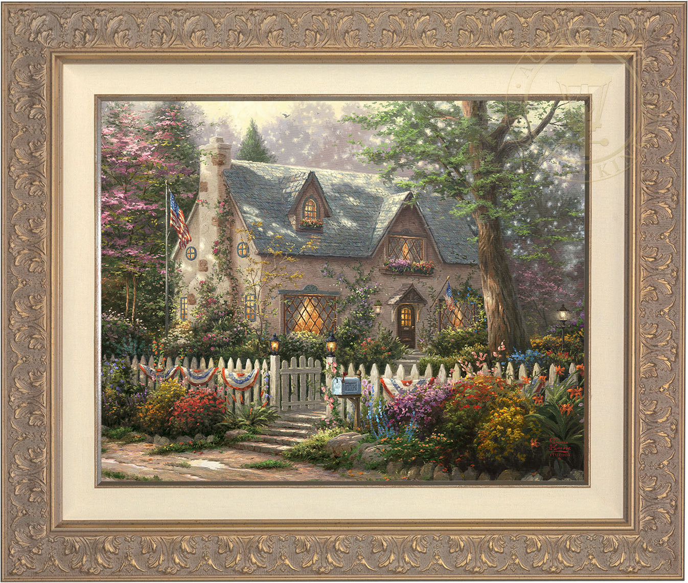 Liberty Lane Cottage - Limited Edition Canvas – Thomas Kinkade Studios