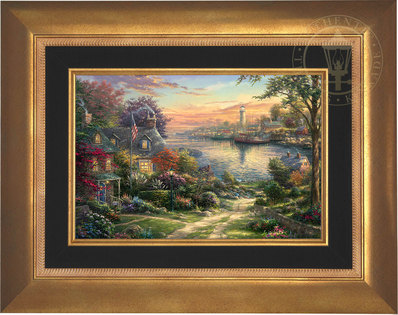 New England Harbor - Limited Edition Canvas – Thomas Kinkade Studios