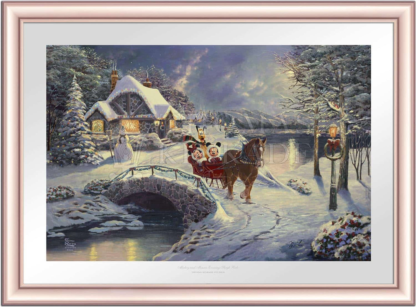 Disney Mickey and Minnie Evening Sleigh Ride - Limited Edition Paper ...