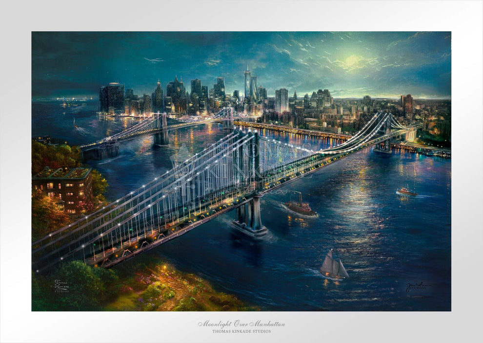 Moonlight over Manhattan - Limited Edition Paper – Thomas Kinkade Studios