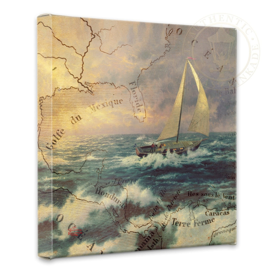 Perseverance Map Collage - 14" x 14" Gallery Wrapped Canvas – Thomas ...