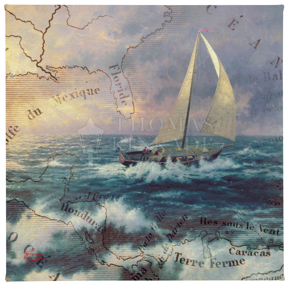 Perseverance Map Collage - 14" x 14" Gallery Wrapped Canvas – Thomas ...