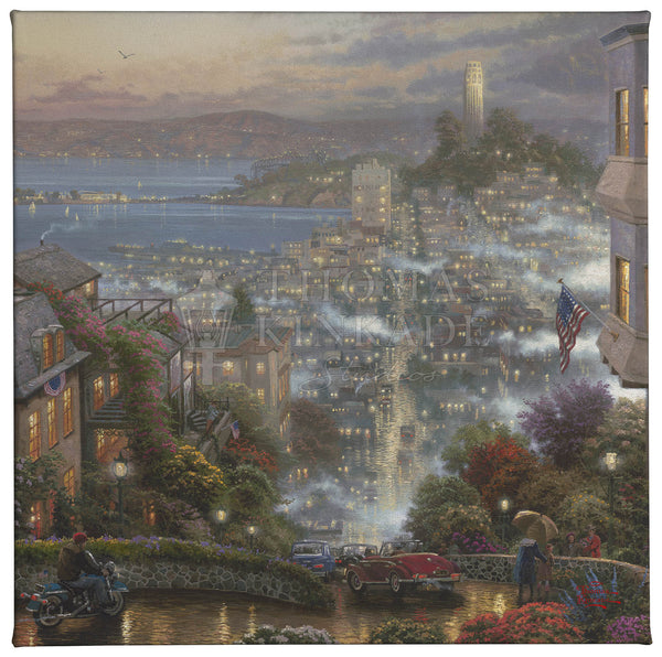 San Francisco, Lombard Street - 14" x 14" Gallery Wrapped Canvas ...